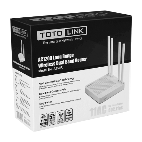 ROUTER INALAMBRICO TOTOLINK A850R - NETWORKSAC